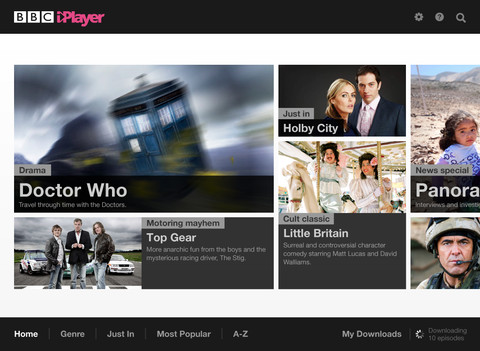 BBC iPlayer streams from iPad to TV