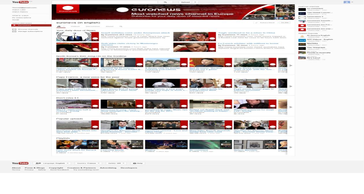 Euronews launches original YouTube channels