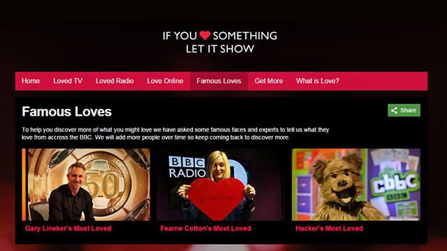 Show your love for BBC content