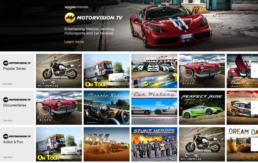 Motorvision launches streaming service on Amazon
