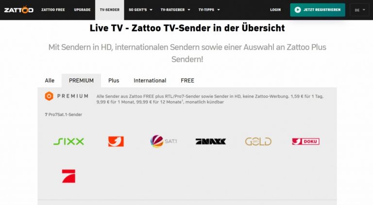 Zattoo adds ProSiebenSat.1 HD channels