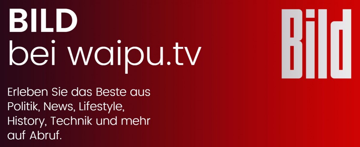 Bild launches TV channel on waipu.tv