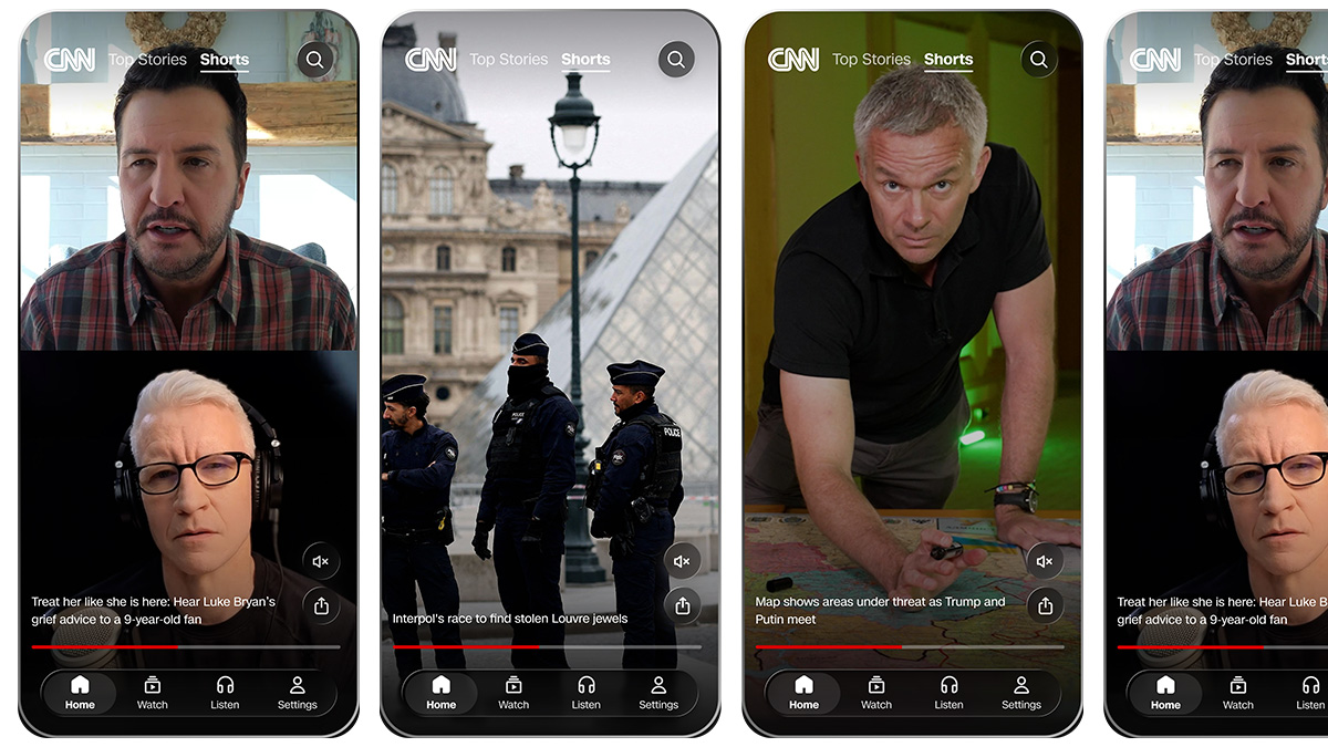 CNN adds TikTok-style vertical ‘Shorts’ feed to flagship app